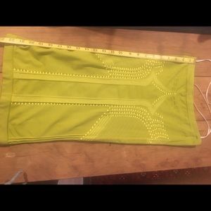 Max Studio | Dresses | Max Studio Green Tube Dress With Yellow Silk ...